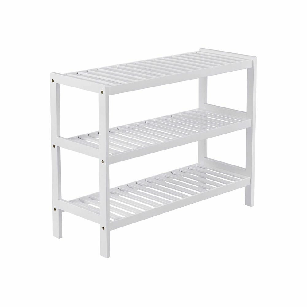 Обувная полка SONGMICS- 3 полки, 70 x 55 x 26 см, цвет белый, LBS13W