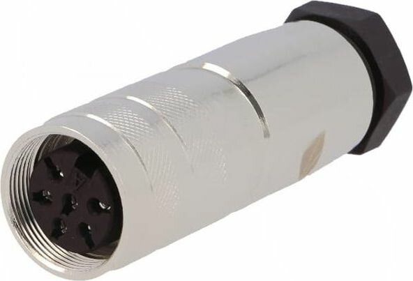 AMPHENOL C091 31D006 101 2 Разъем: M16, вилка, "мама", пайка, на провод, PIN: 6, 5А, 300В, прямой, 1шт