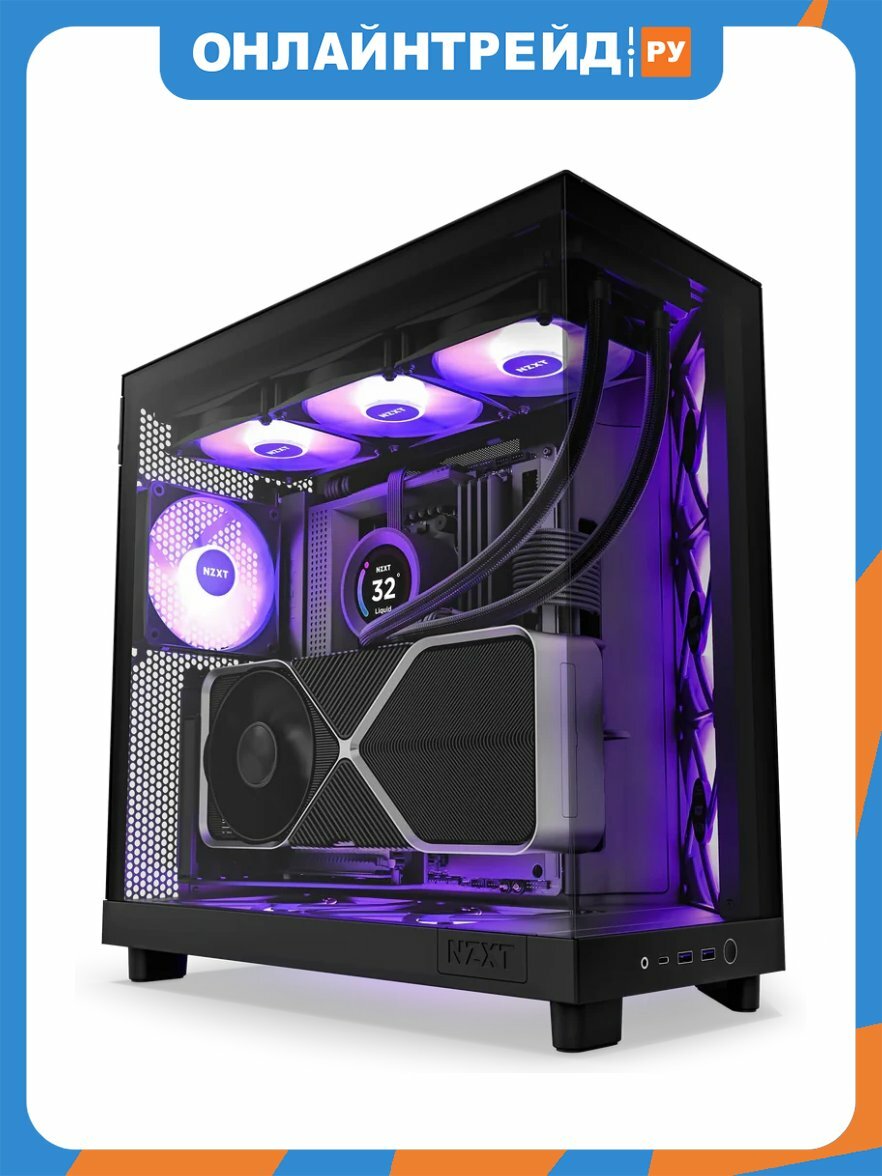 Корпус Nzxt H6 Flow RGB, черный (CC-H61FB-R1)
