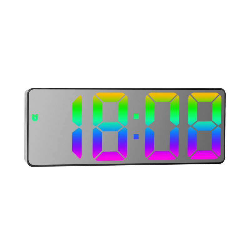 Sleek led digital alarm clock with calendar and temperature for home and dorm rooms stylec