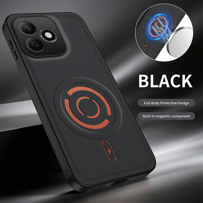 Чехол Для Honor X8D/Хонор X8D, soft touch, чехол-кардиомонитор, искусственная кожа, поликарбонат (PC), защита камеры, ударопрочный, усиленные углы, Honor, Honor X8D, black,