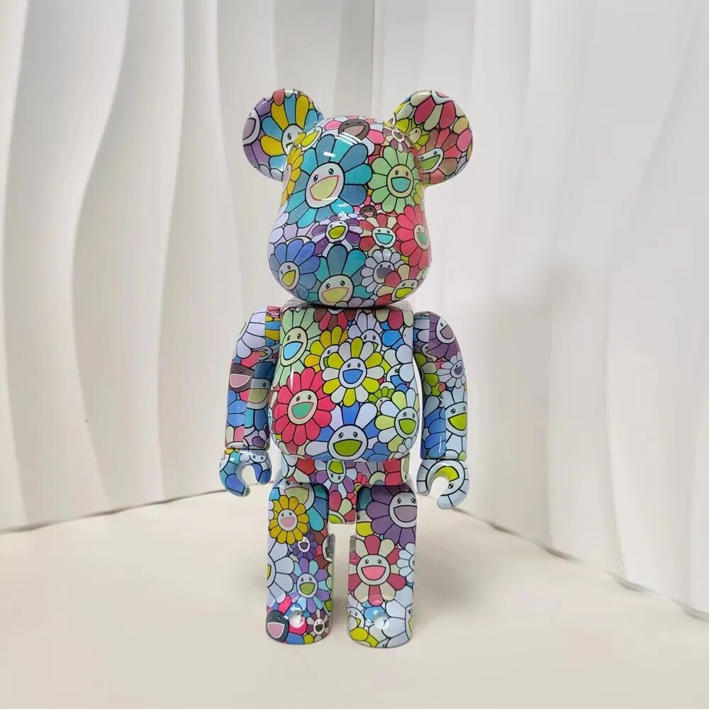 Игрушечная Статуя Медведя Bearbrick 28cm-Подсолнух