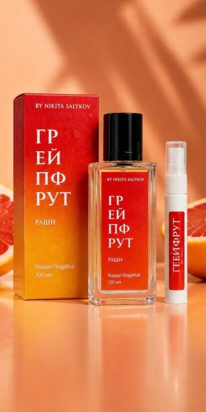Рашн Грейпфрут by Nikita Salykov 2,5 мл — альтернатива Bvlgari Tygar, пробник парфюмерной воды