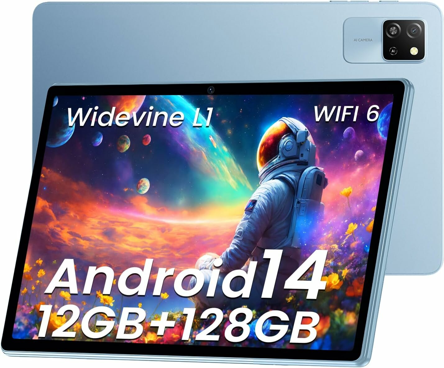 Планшет Blackview Tab 60 WiFi на Android 14, 10,1 дюйма, 12 (4+8) ГБ + 128 ГБ, 5100 мАч