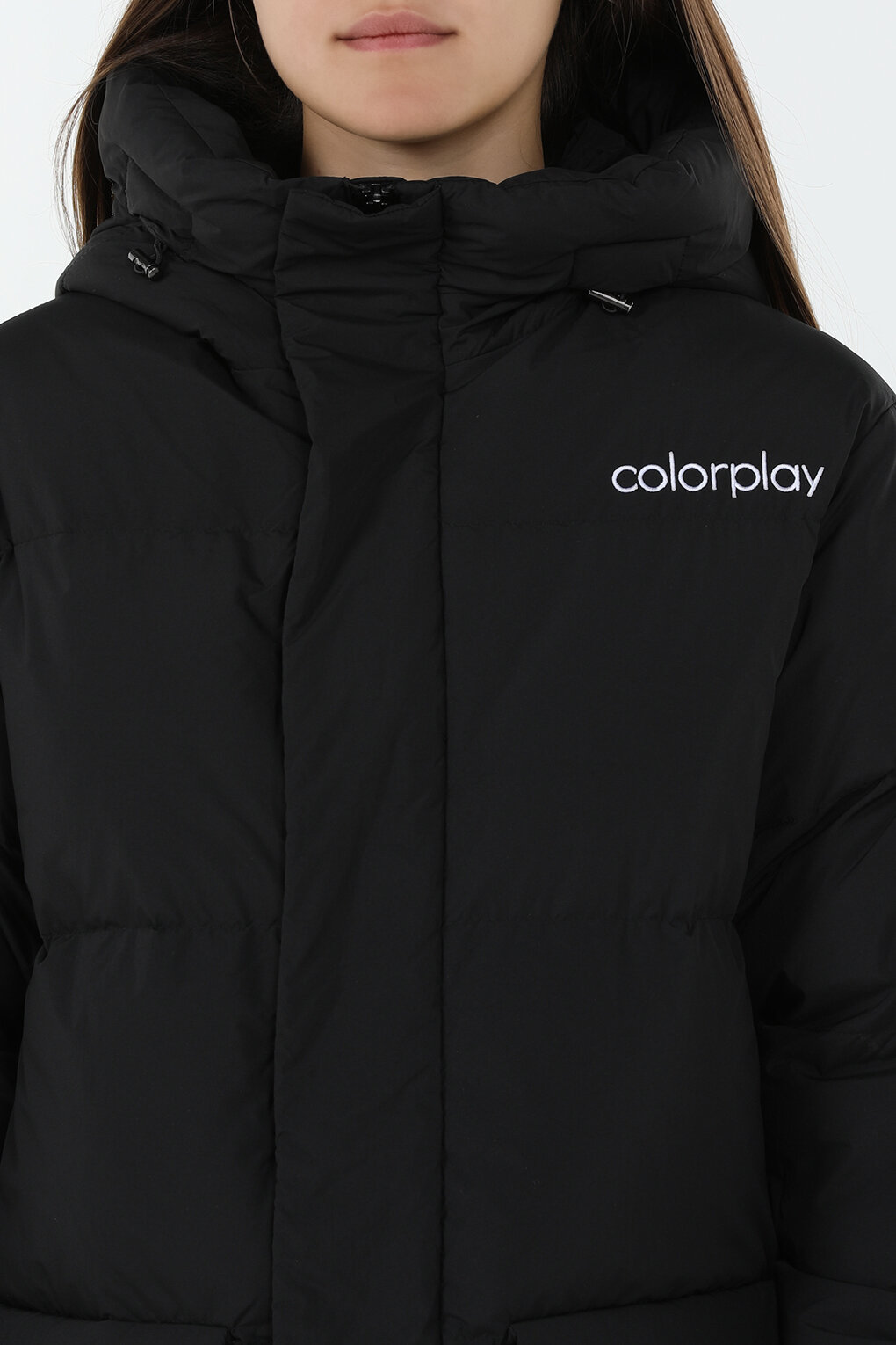 Пуховик colorplay, размер 48, черный — фото 1