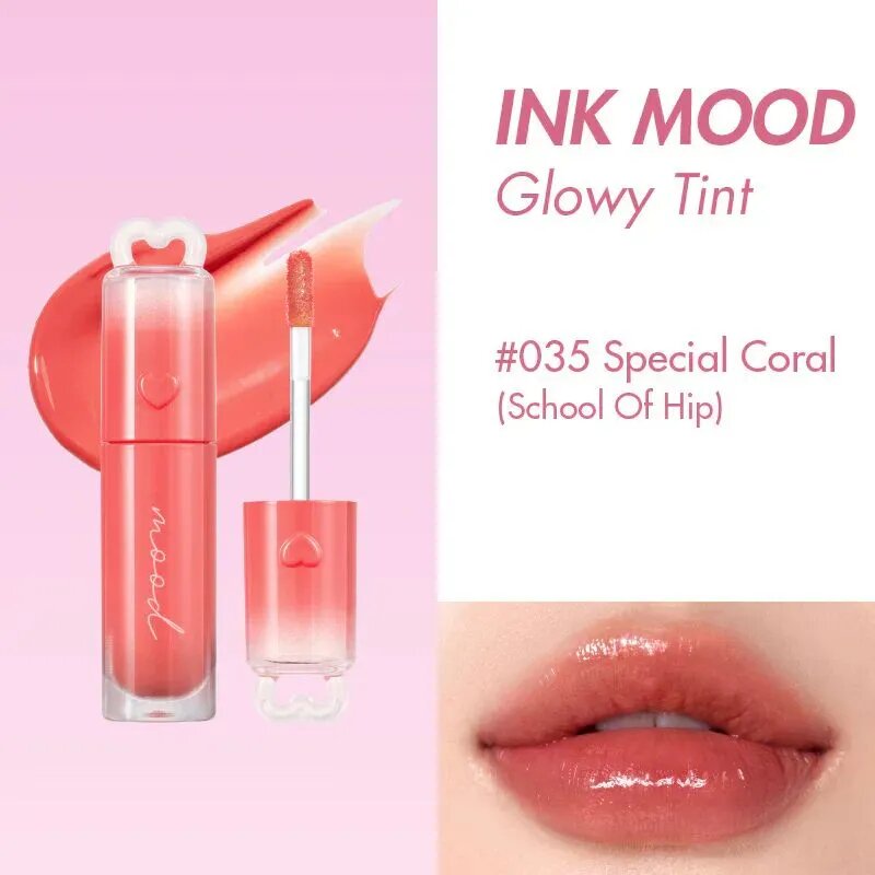PERIPERA Тинт для губ (35 Special Coral) Ink Mood Glowy Tint , помада для губ, Уход за губами, Корейская косметика