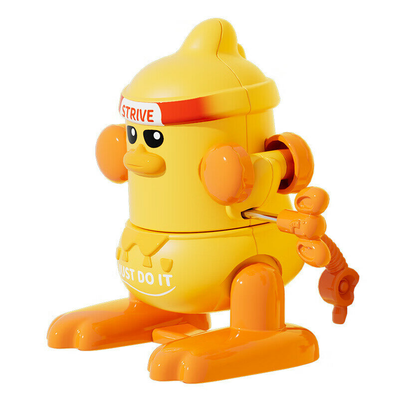 Игрушка-утка с цепным приводом Xubeile с подвижными крыльями для малышей 7-10 лет, желтая пружинная игрушка-обратный