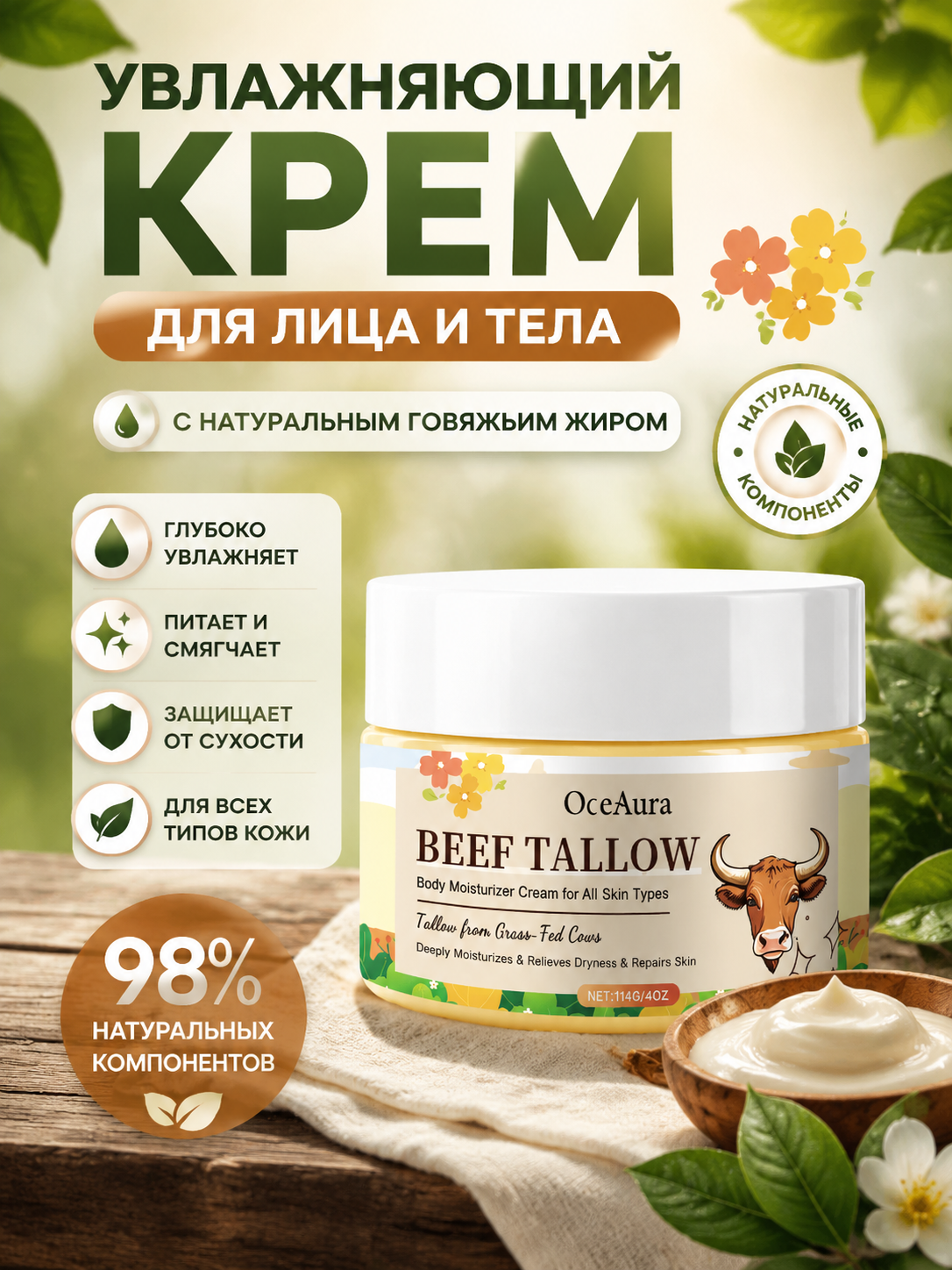 Крем для тела с мочевиной, суперувлажняющий уход за кожей