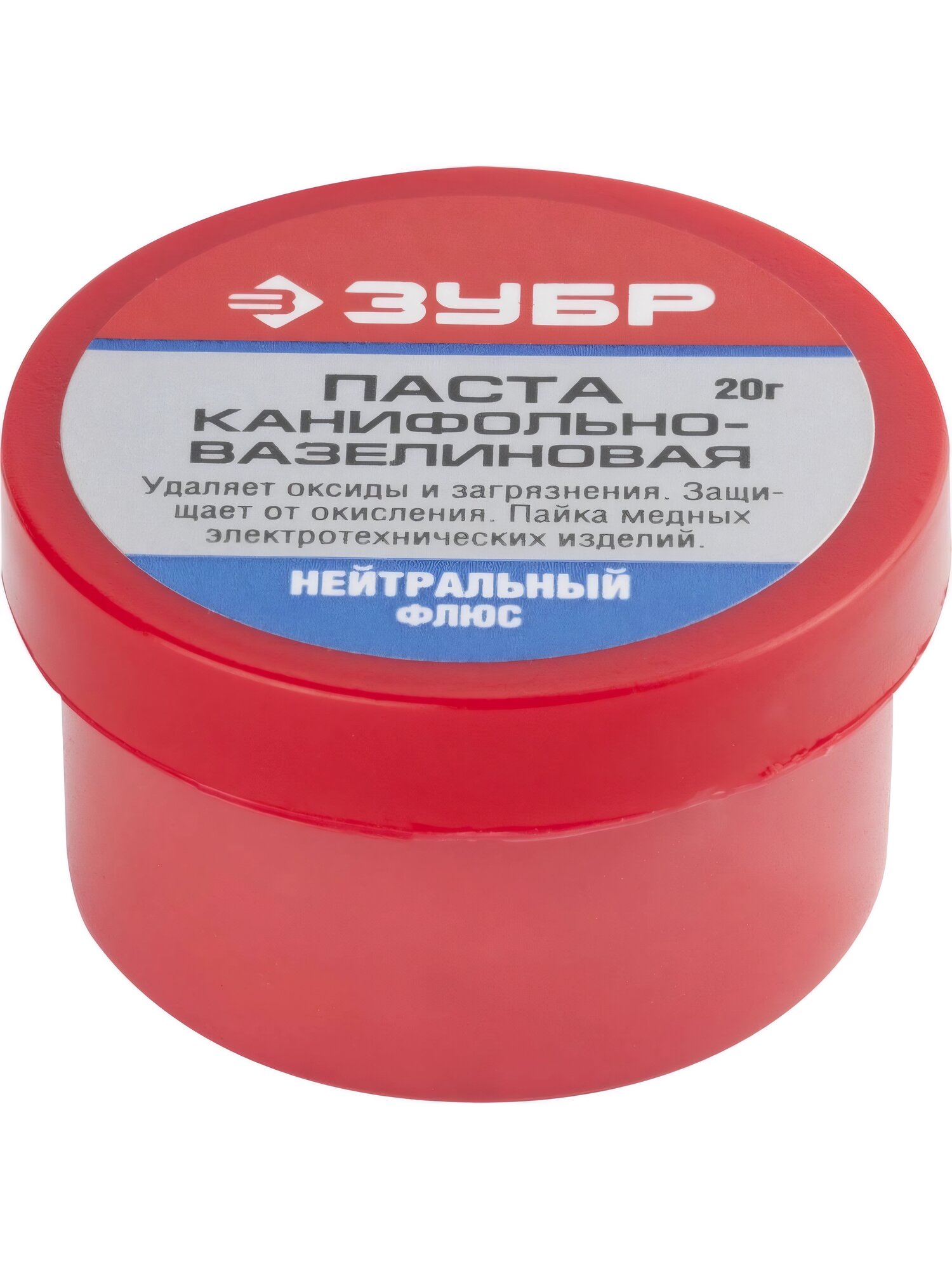 Паяльная канифольно-вазелиновая паста ЗУБР 20 г, нейтральный флюс