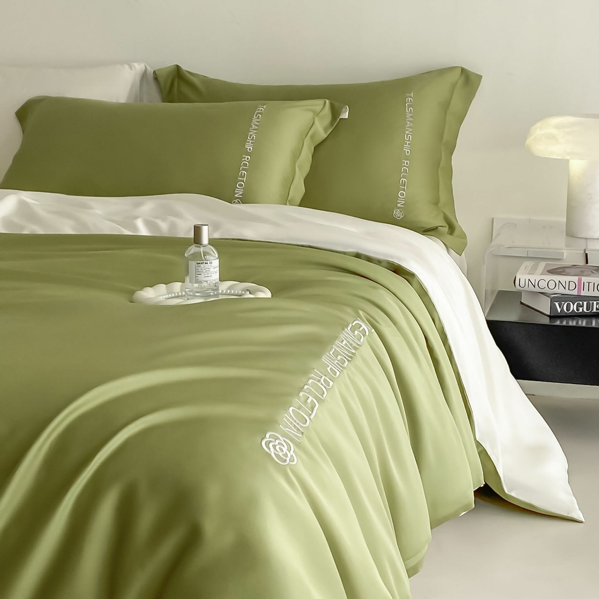 Mercury Home textiles Класса a Lyocell Tencel однотонный комплект из четырех предметов легкой роскоши, одинарный и двойной комплект из чистого хлопка оптом