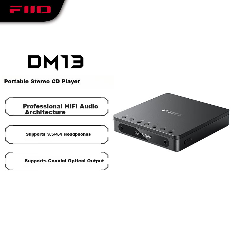 FiiO DM13 портативный стерео-плеер с 4.4 балансным выходом для CD, поддержка голосового управления и транскрипции