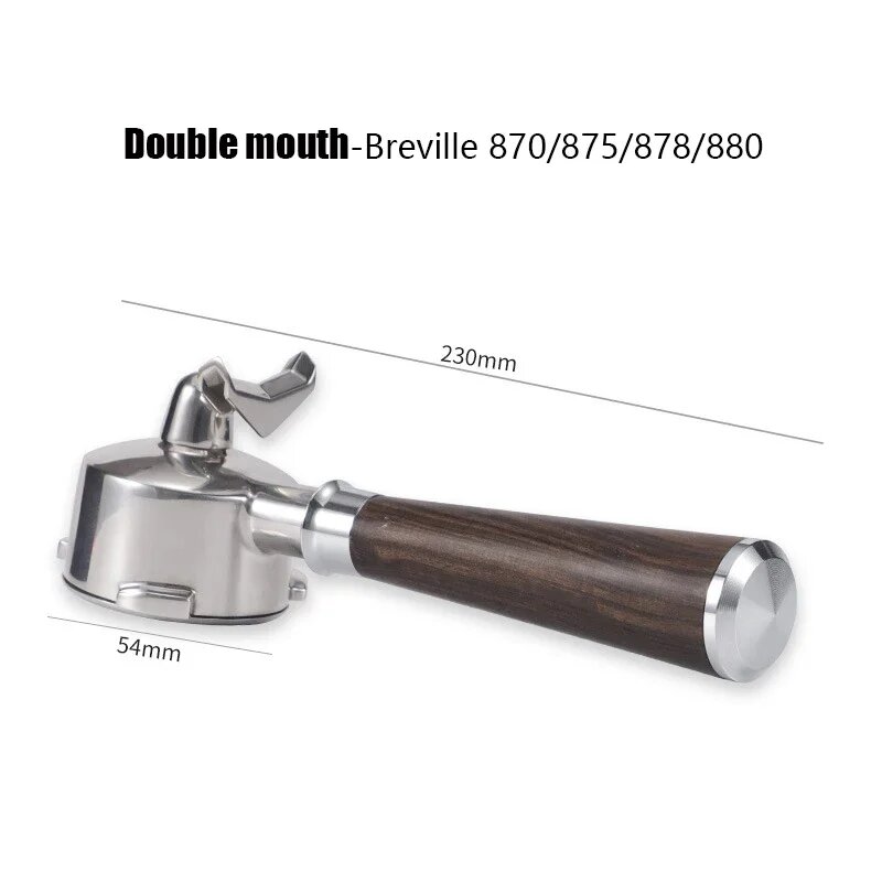 Портафильтр Breville 870/875/878/880, 54mm, 2 mouth, черный