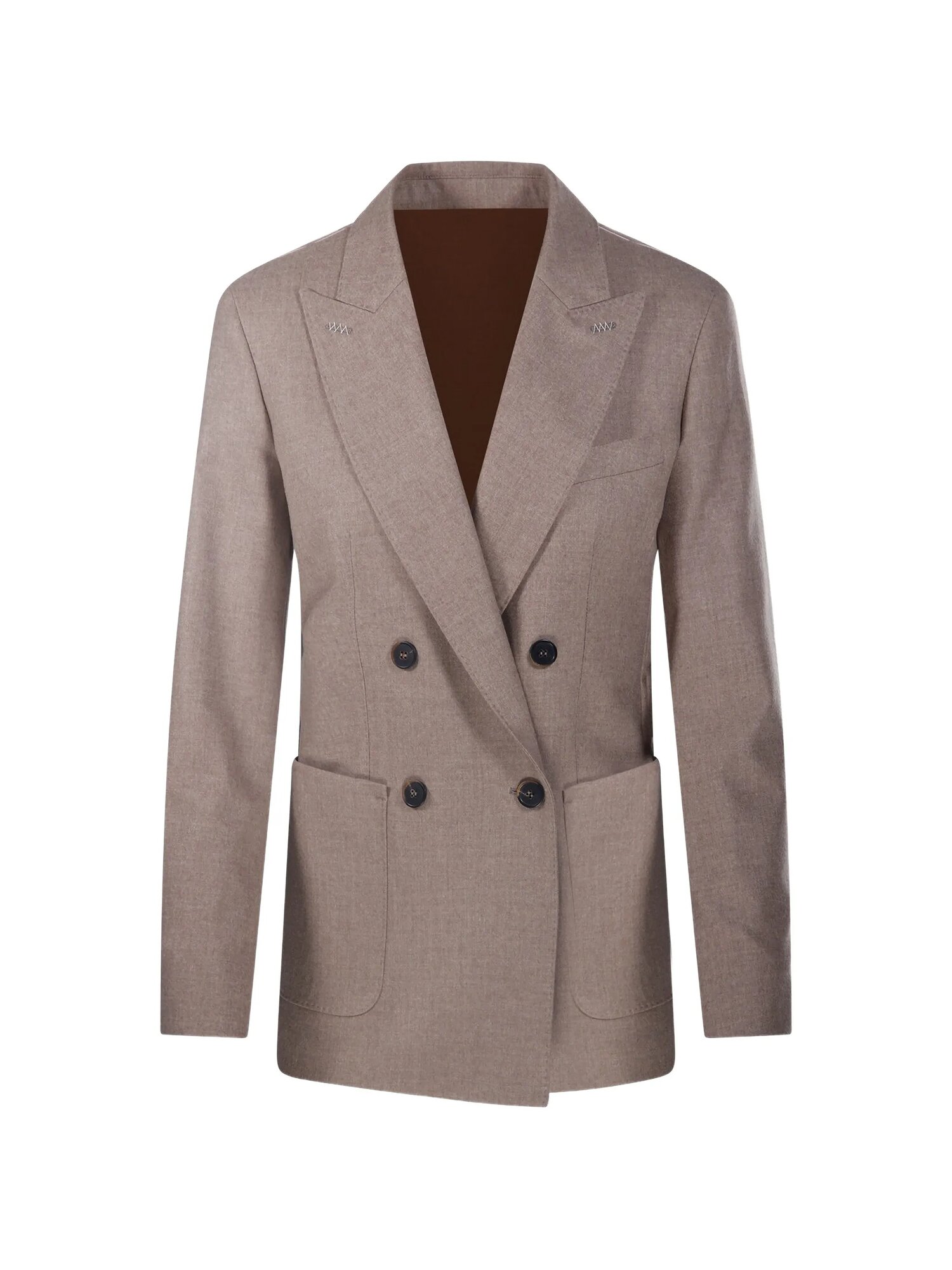 Пиджак Max Mara Mélange-effect double-breasted blazer