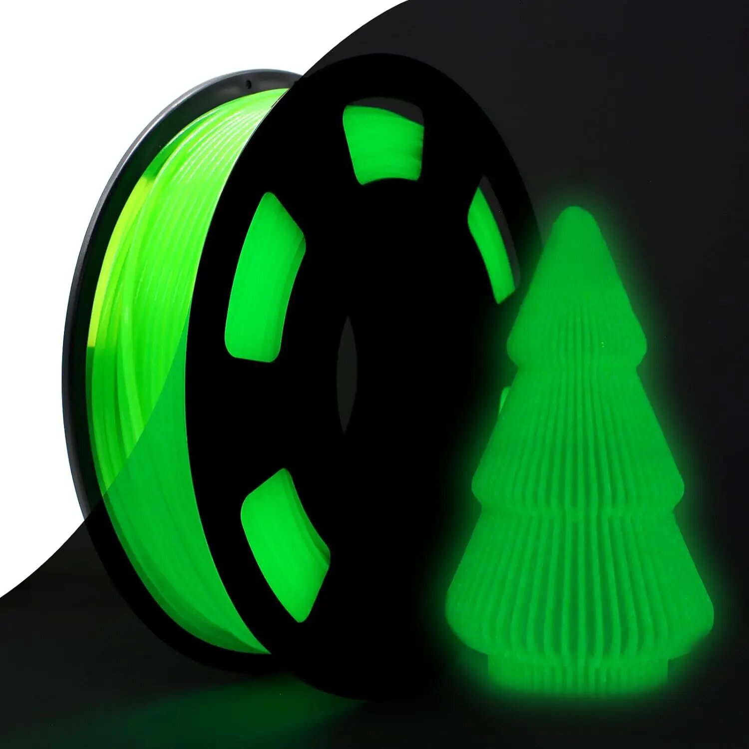 MANLANG Филамент TPU 95A зелёный светонакопительный 1,75 мм Зеленый, tpu glow green
