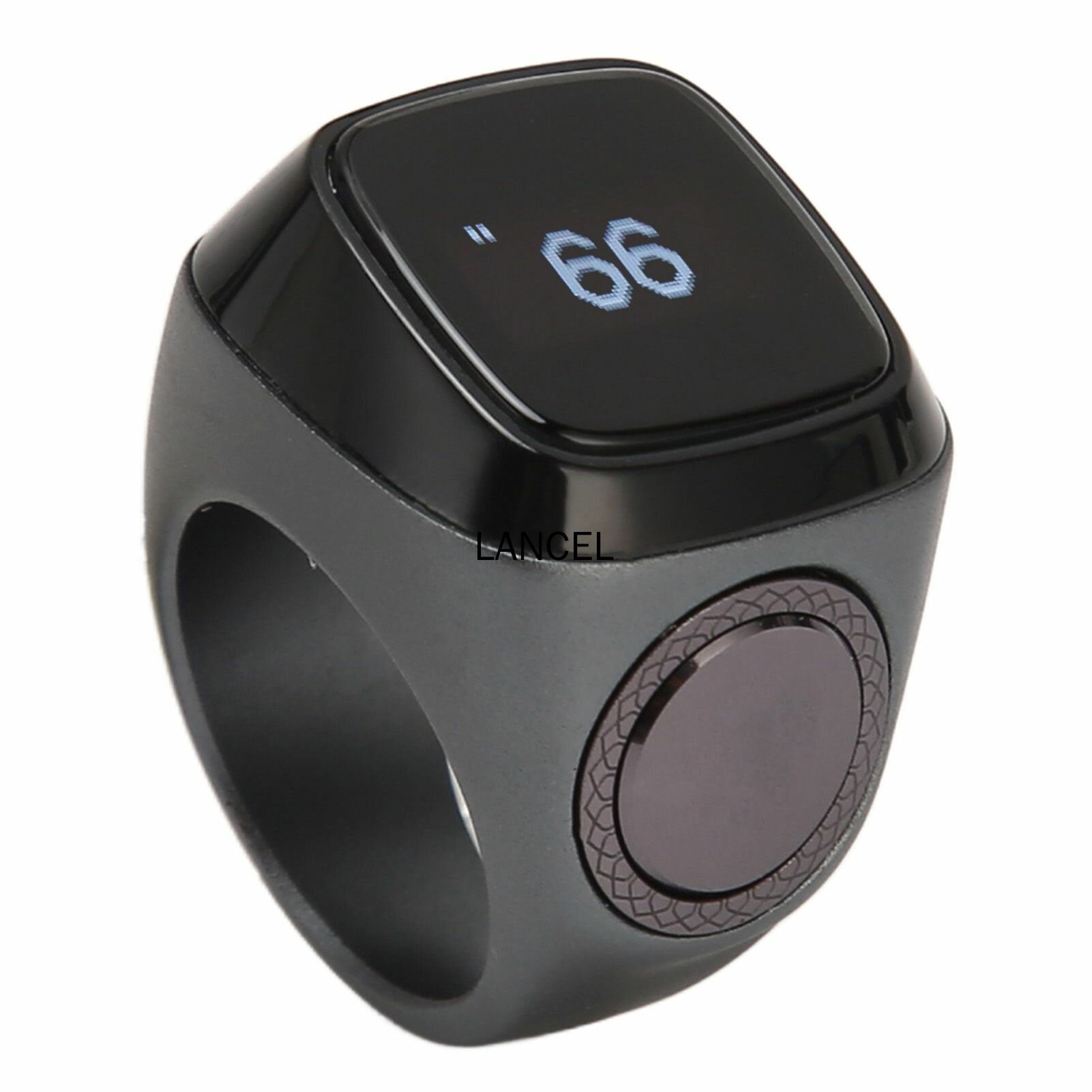 Умное кольцо-счётчик с Bluetooth, экраном 0.49 дюйма, вибрацией и напоминаниями о намазе, портативный электронный счётчик 18мм, для отсчёта молитв и повседневного использования. счётчик намаза кольцо для намаза молитвенный счётчик