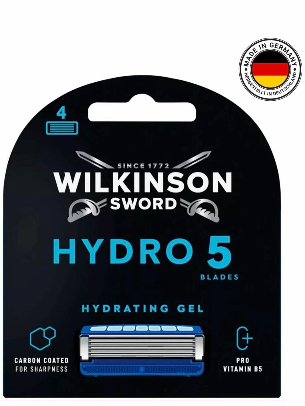 Wilkinson Sword Hydro5 Сменные кассеты 4 шт. Германия для бритья для Hydro5 5-лезвийные