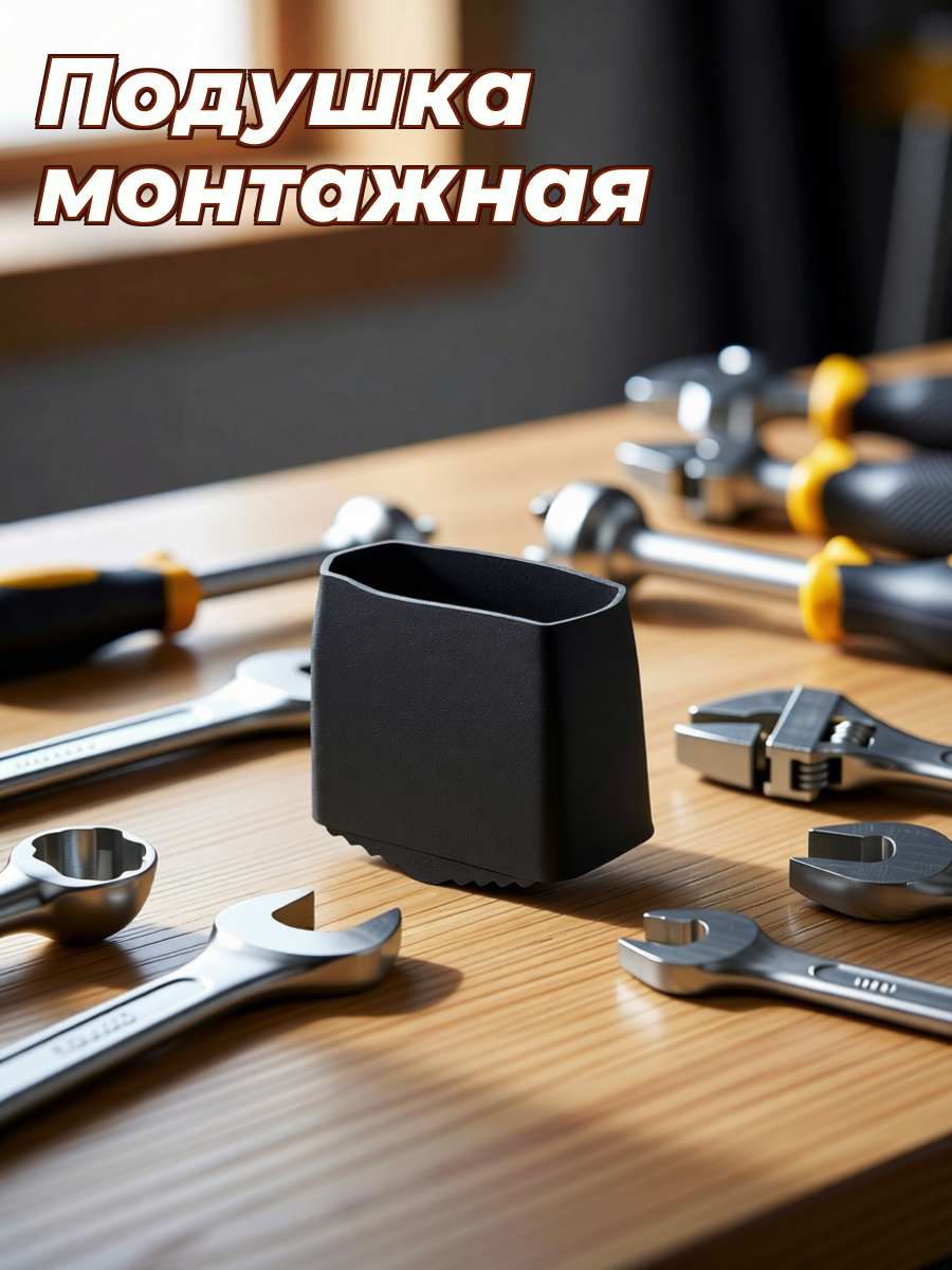 Комплект черных резиновых противоскользящих насадок для лестницы из 4 шт