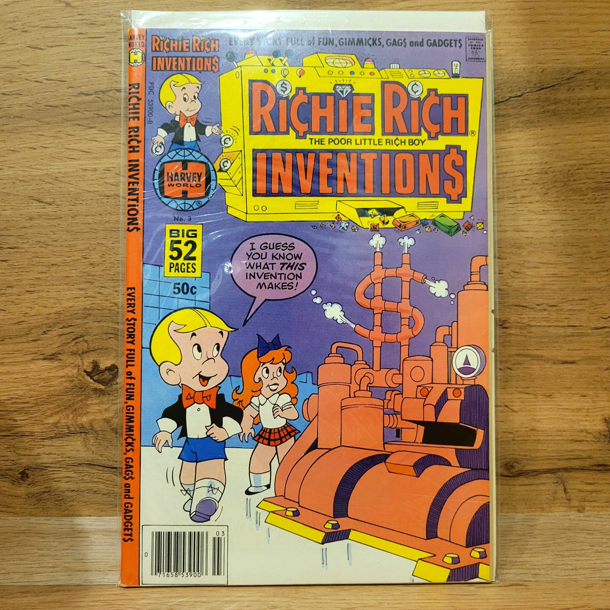 Раритетный Комикс Richie Rich Inventions #3. 1975 Год. Комикс (сингл) на английском языке