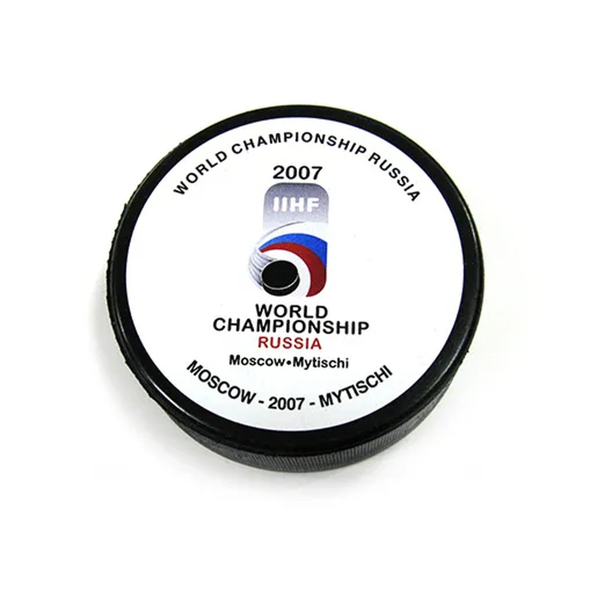Шайба Rubena ЧМ 2007 Россия №2, резина, 76х25 мм, цвет черный