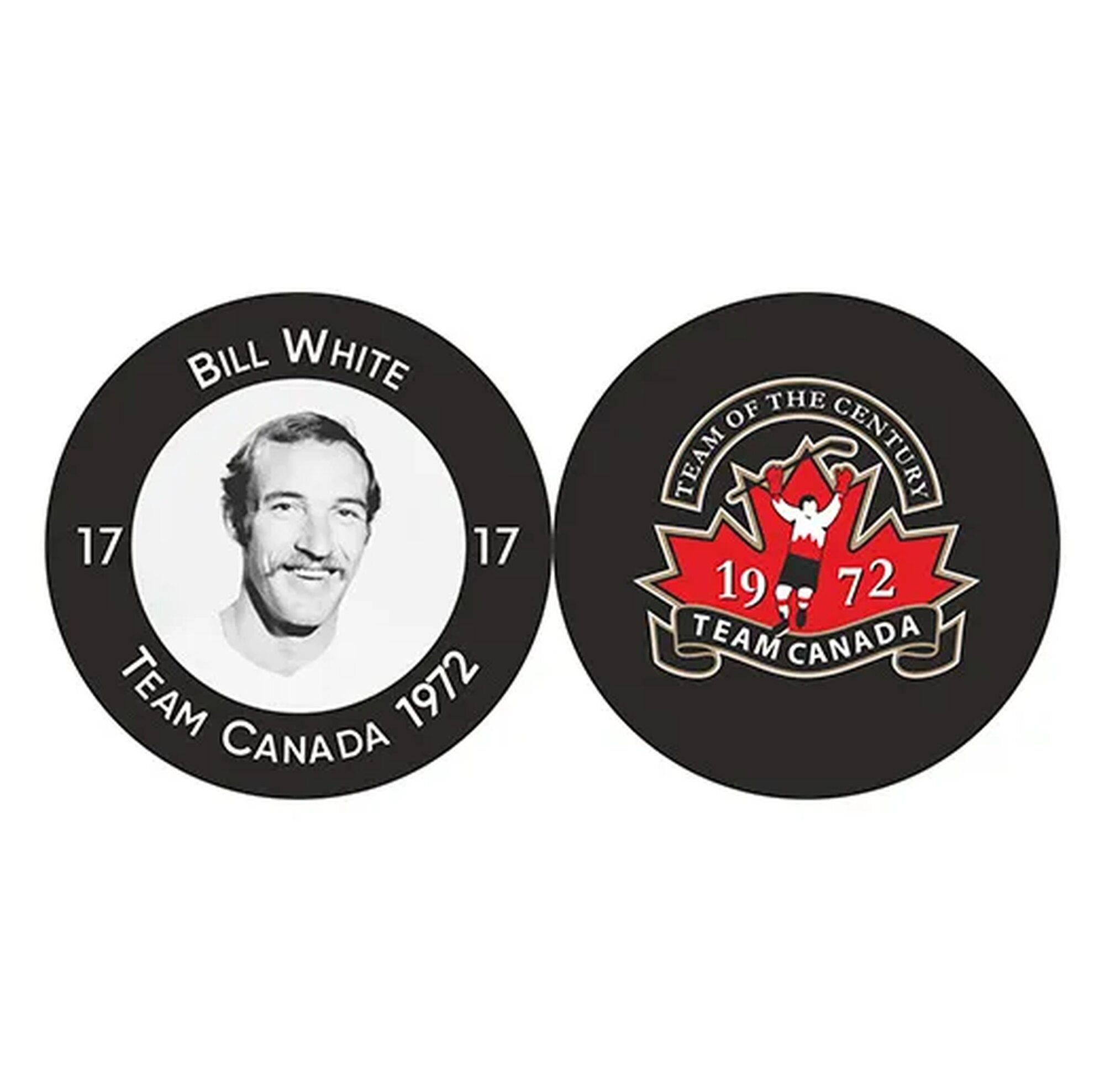Шайба Team Canada-USSR 1972 WHITE, 76 мм, резина, цвет черный