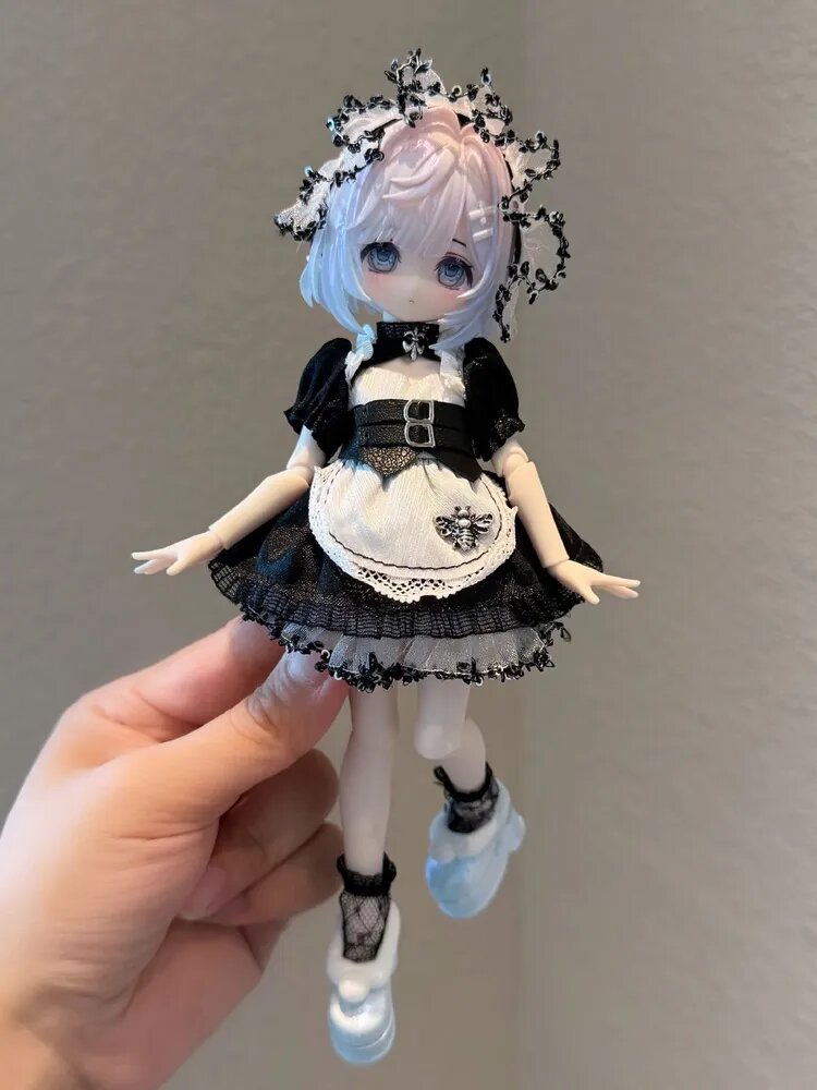 Одежда для BJD 1/8, 1/12, подходит для ob11, рост 11-17 см, платье, без куклы и обуви