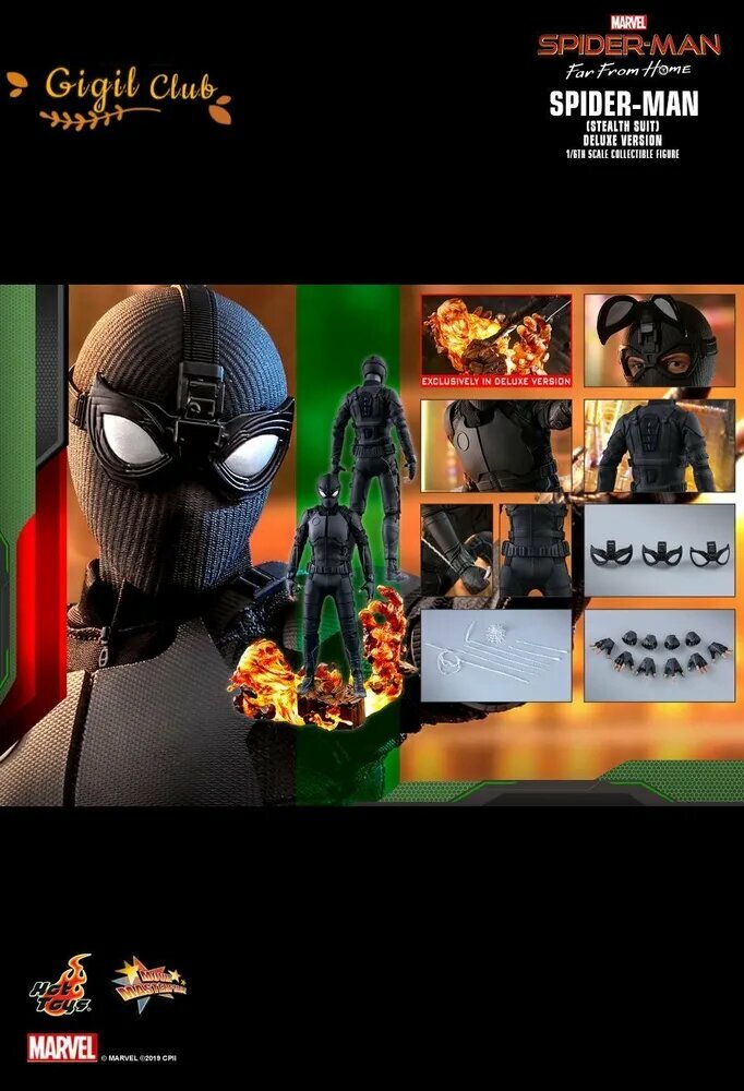 Игрушки Hot Toys Spider-Man: Far From HomeSpider-Man (Stealth Suit) (Deluxe Version)1/6th scale Collectible Figure MMS541