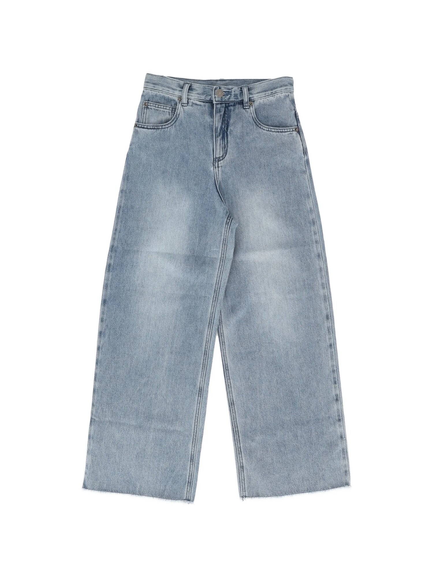 Джинсы Faded raw-cut jeans