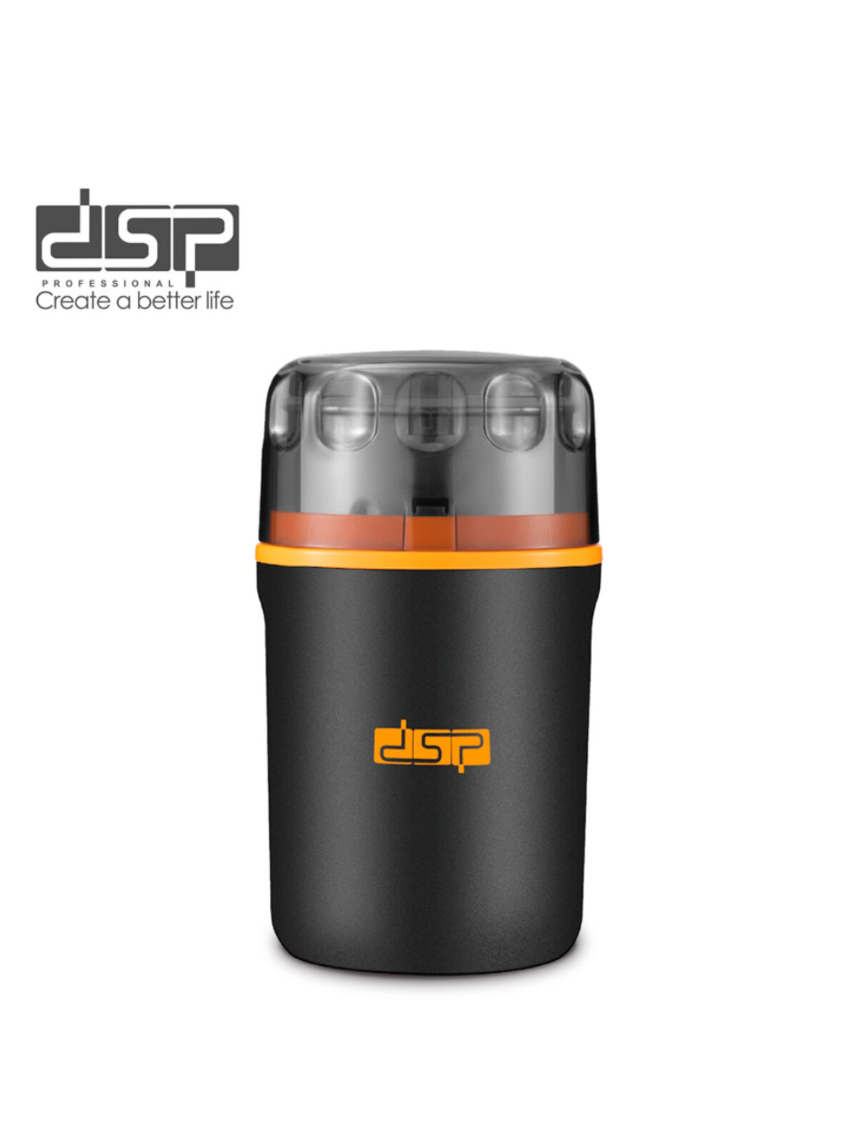 Кофемолка электрическая DSP KA3130 200 Вт / Кухонный Измельчитель специй, крупы, зерна, перца, орехов, трав, цвет черный