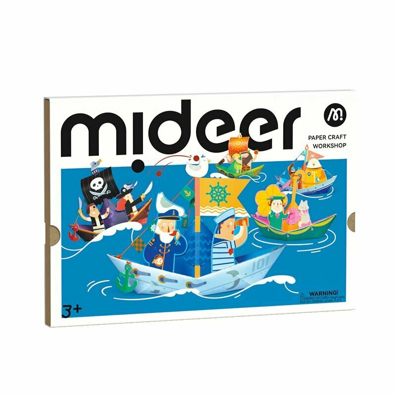 Набор для творчества Mideer MD2308 "Морские приключения", водостойкий 3D бумажный кораблик творческий набор 3D кораблик бумажная модель морская тематика