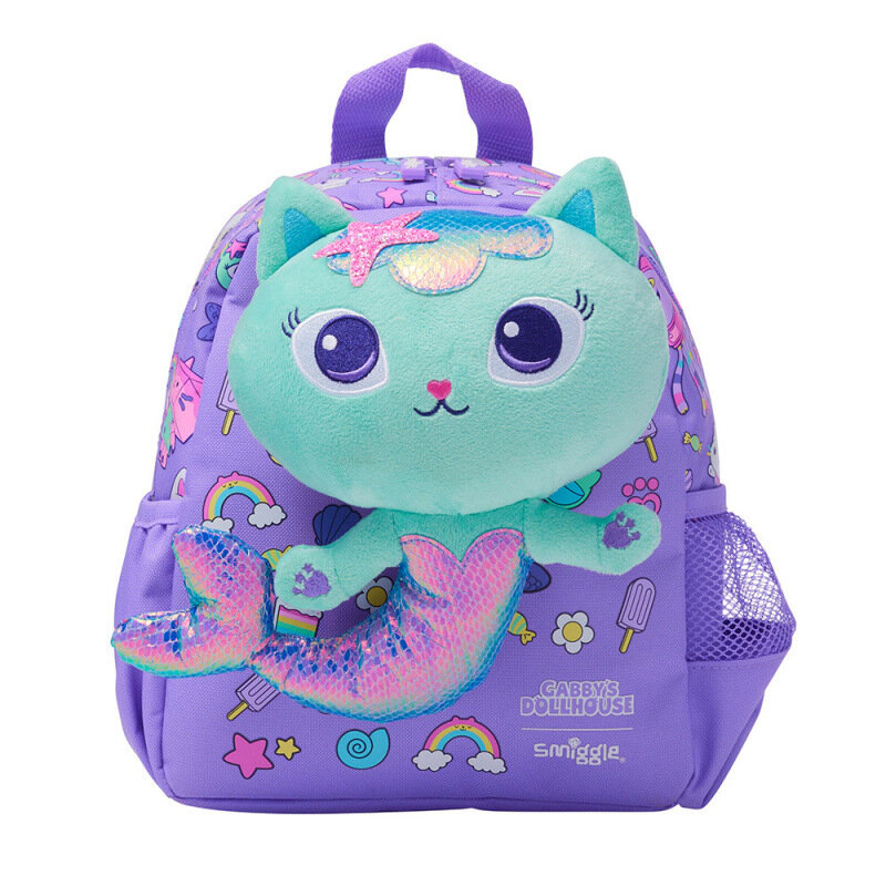 Рюкзак Smiggle маленький с игрушкой, фиолетовый (ирис)