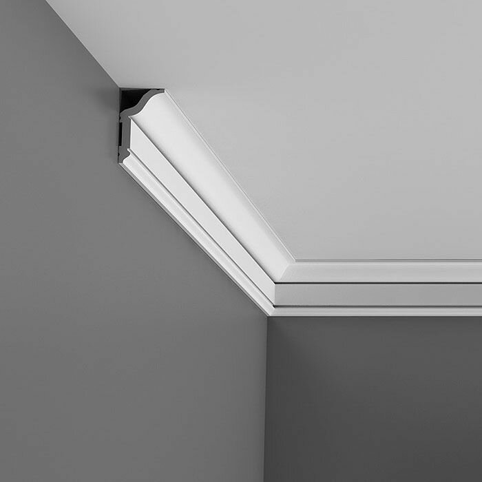 Карниз Гладкий Orac Decor CX141 Д200xШ3.1xВ5.9 см Лепнина из Дюрополимера / Орак Декор.