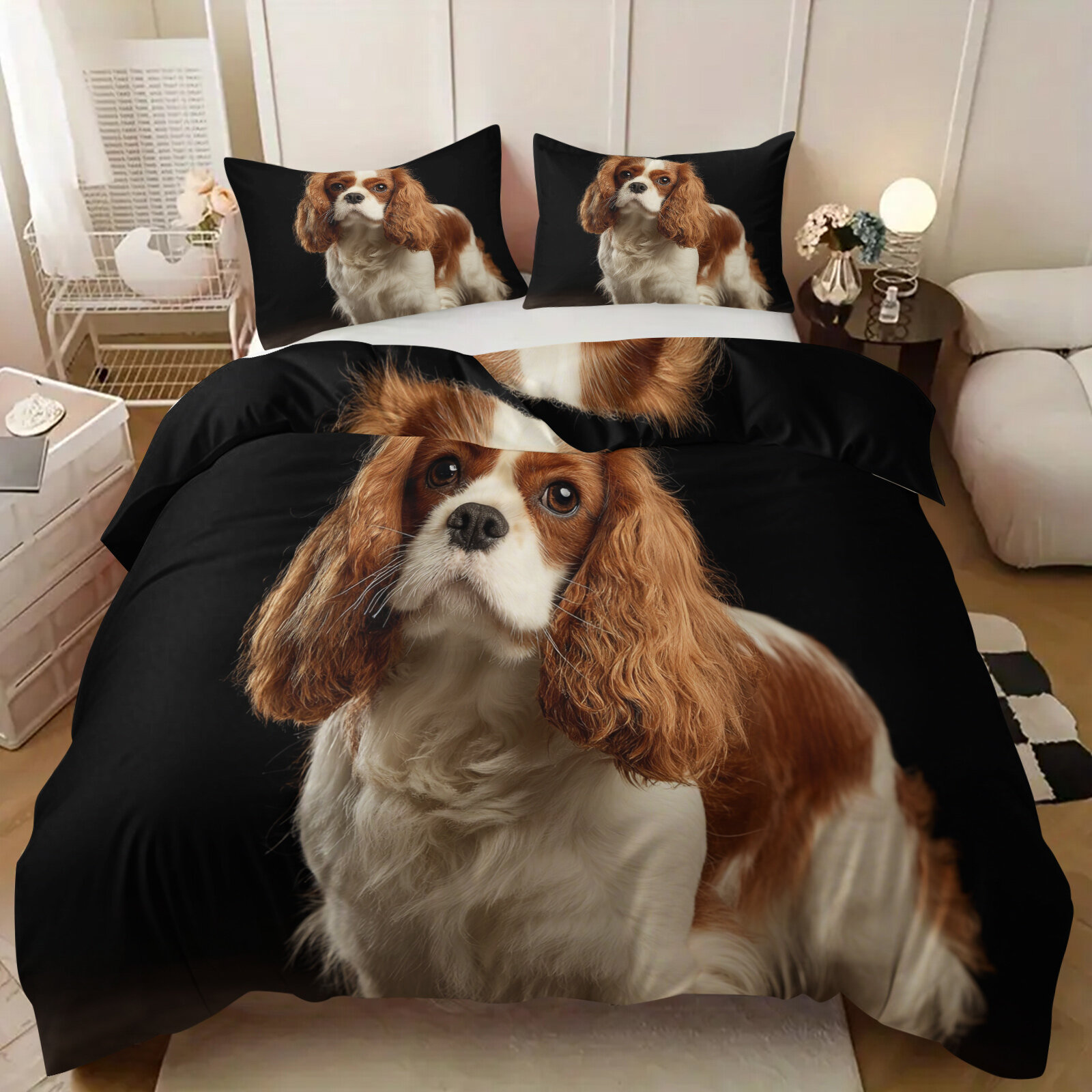 Животное Комплект постельного белья 1.5/2-сп/Евро 3 предмета 175x215cm Животные Mикрофибра 2 наволочки 70х70