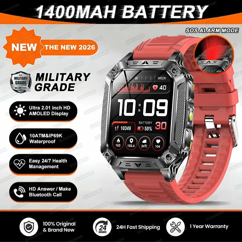 TANK 2026 GPS Умные часы Красный, Red