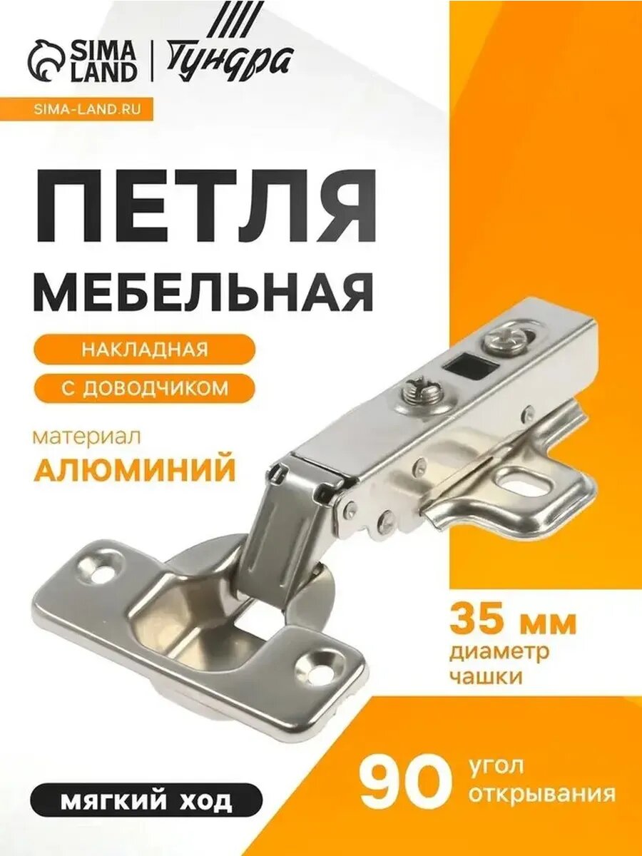 Мебельные петли с доводчиком для бесшумного закрытия