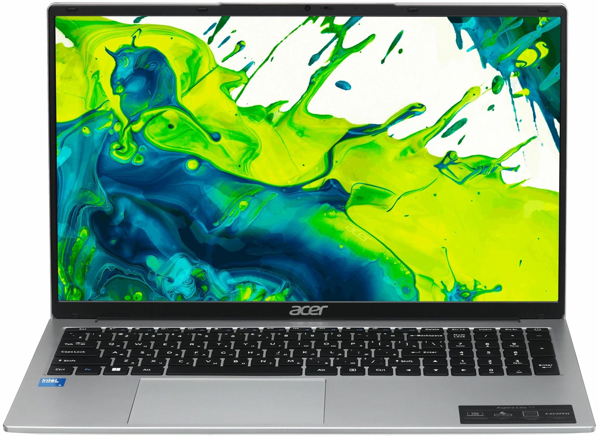 Ноутбук Acer Aspire Lite 17 AL17-31P-3498 17.3" (1920x1080) IPS, Intel Core 3 N355, 8GB DDR5, 512GB SSD, Intel UHD, Без ОС, Silver (NX. DDVCD.001)