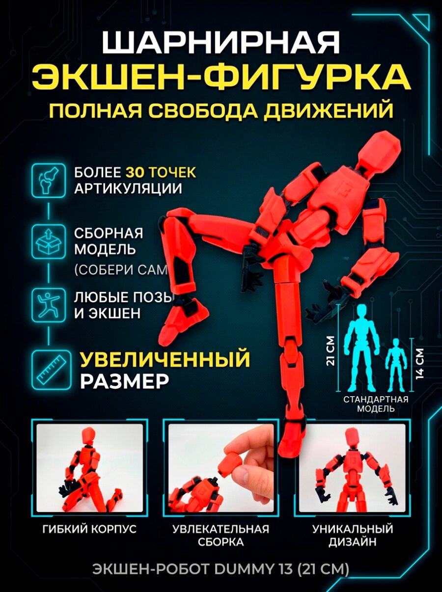 Подвижная сборная экшен-фигурка Dummy 13 21см