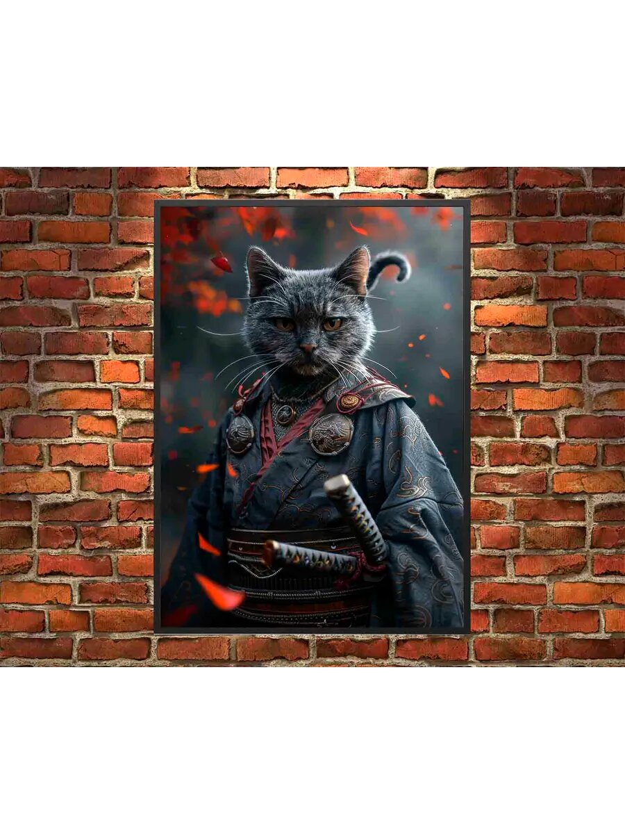 Корат Кот Самурай 1, Плакат 30x42см