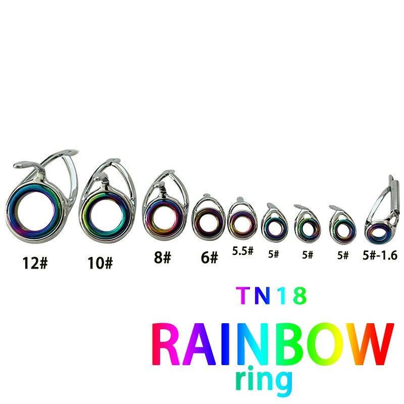 Набор колец для ремонта удочек Rainbow ring TN18