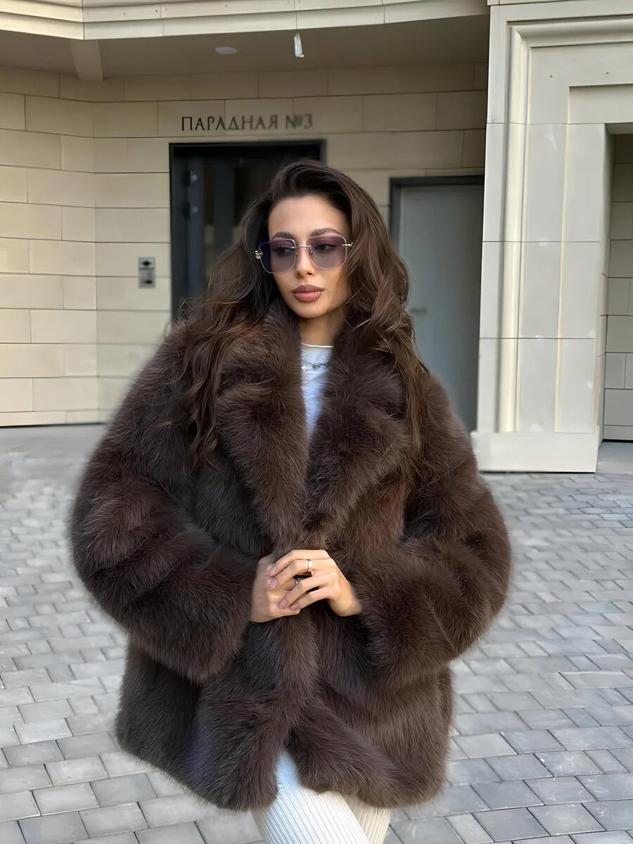 Шуба манишка из искусственного меха