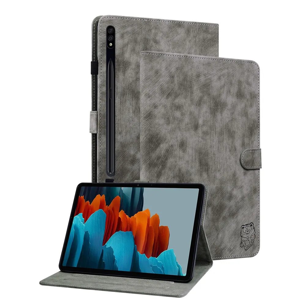 Чехол для Samsung Galaxy Tab S7 T870 SM-T875 SM-T876B(LTE5G) Tab S8 X700 X706 11", Чехол для Samsung Galaxy Tab 11 дюйм, черный Самсунг Галакси Таб S7 T870 SM-T875 SM-T876B(LTE5G) Таб S8 X700 X706, серый