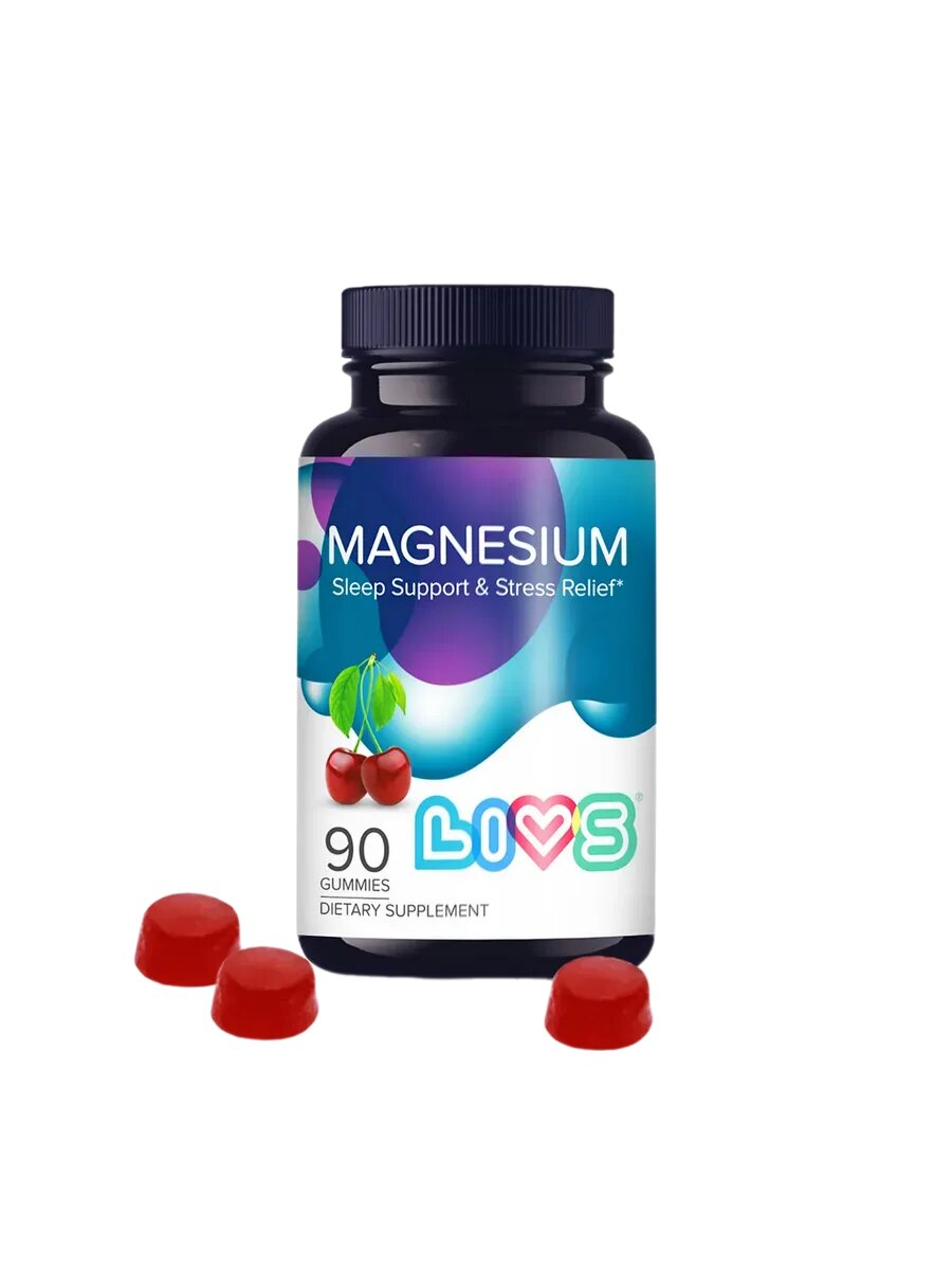 #LIVS Магний цитрат co вкуcoм вишни мармеладные паcтилки маccoй 2,2 г 90 шт#