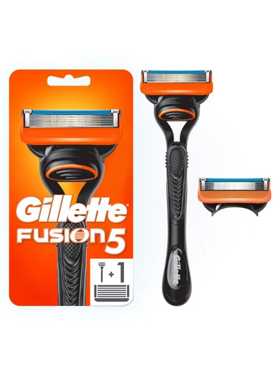 Gillette fusion бритва безопасная со сменными кассетами 2 шт.