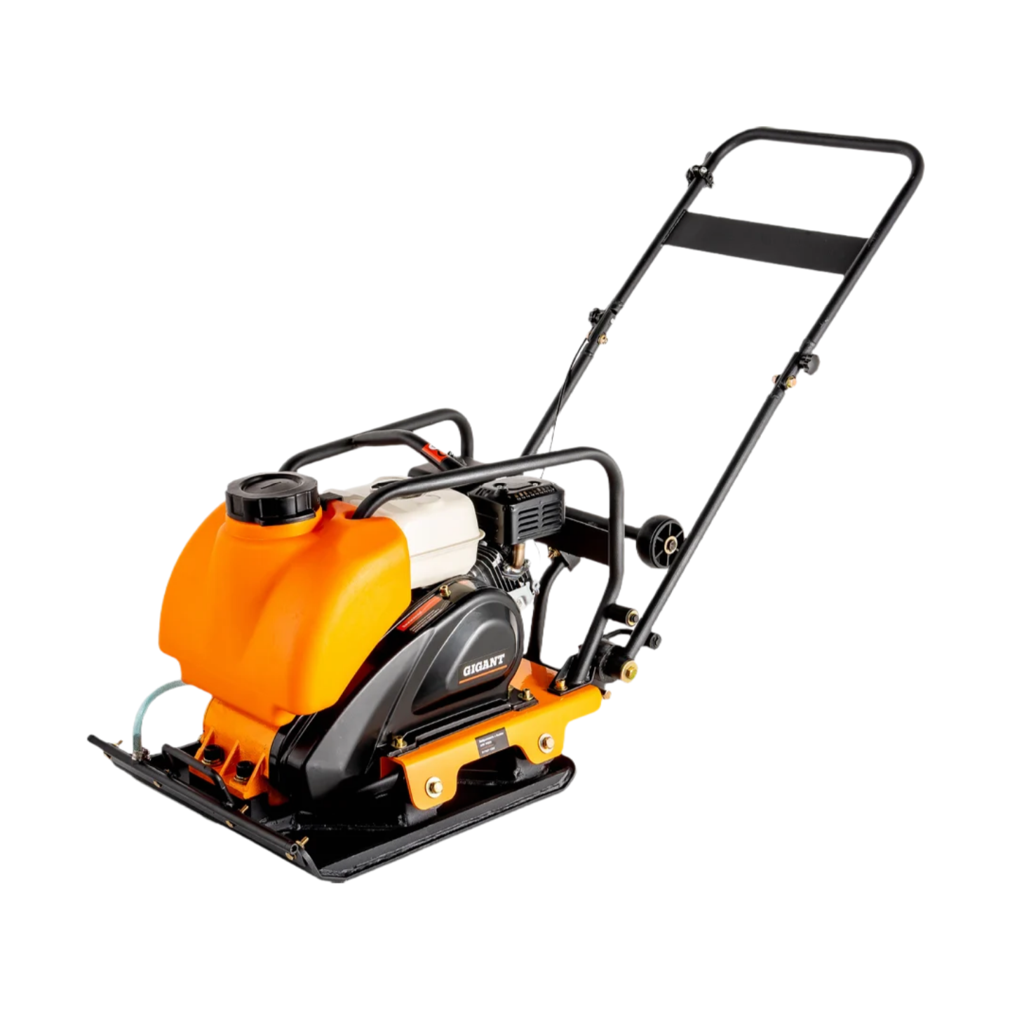 Бензиновая виброплита Gigant Honda Engine BVP80T-H160, 5.5 л. с, бак 3.1 л, 1.4 л/ч, оранжевый/черный