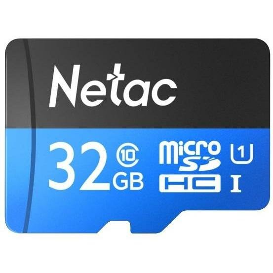 Карта памяти Micro SDHC 32GB Netac P500 NT02P500STN-032G-R с SD адаптером