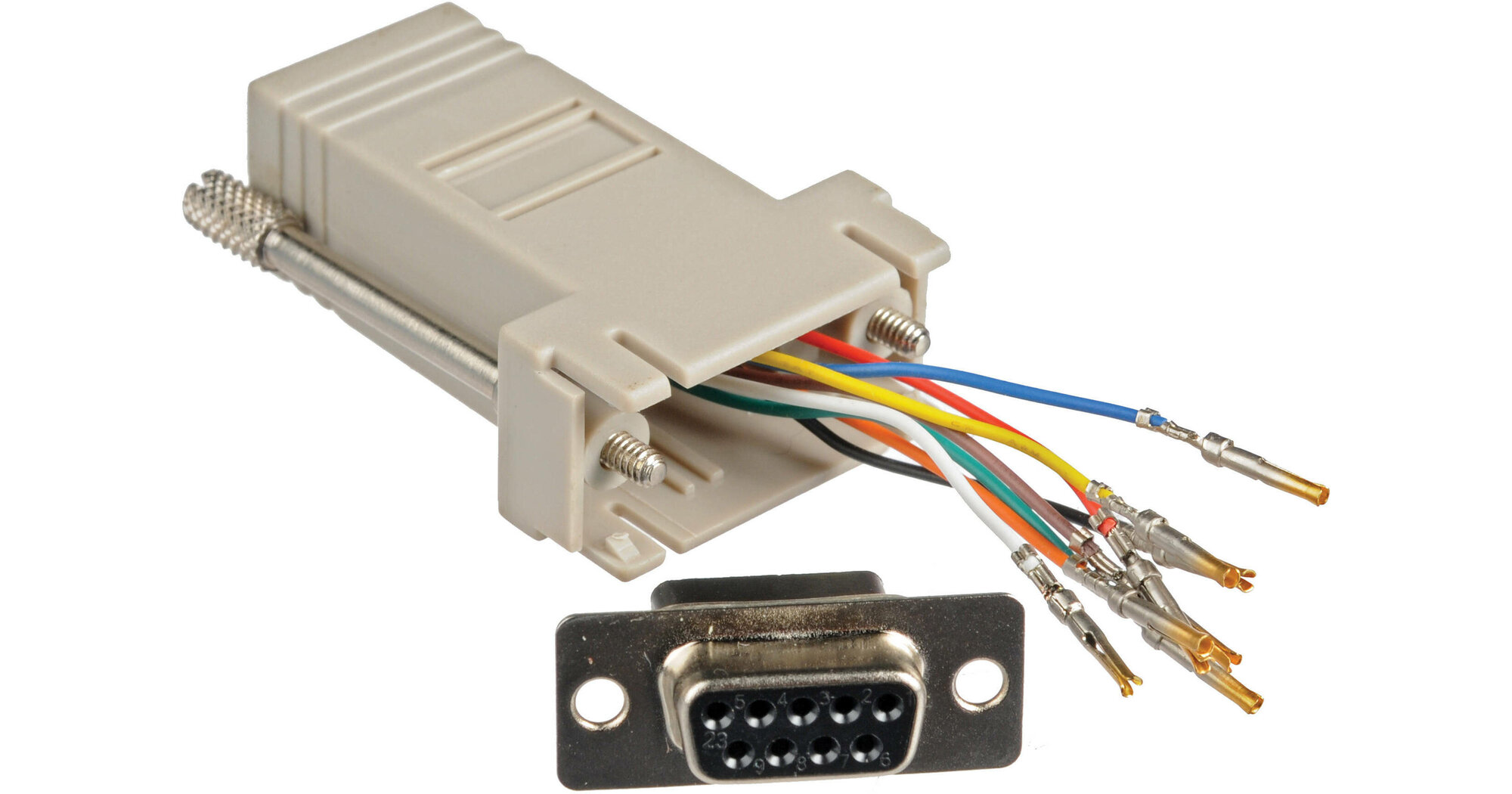 Переходник COM (RS-232) F to RJ45 F, (ECOMDB9F-RJ45)