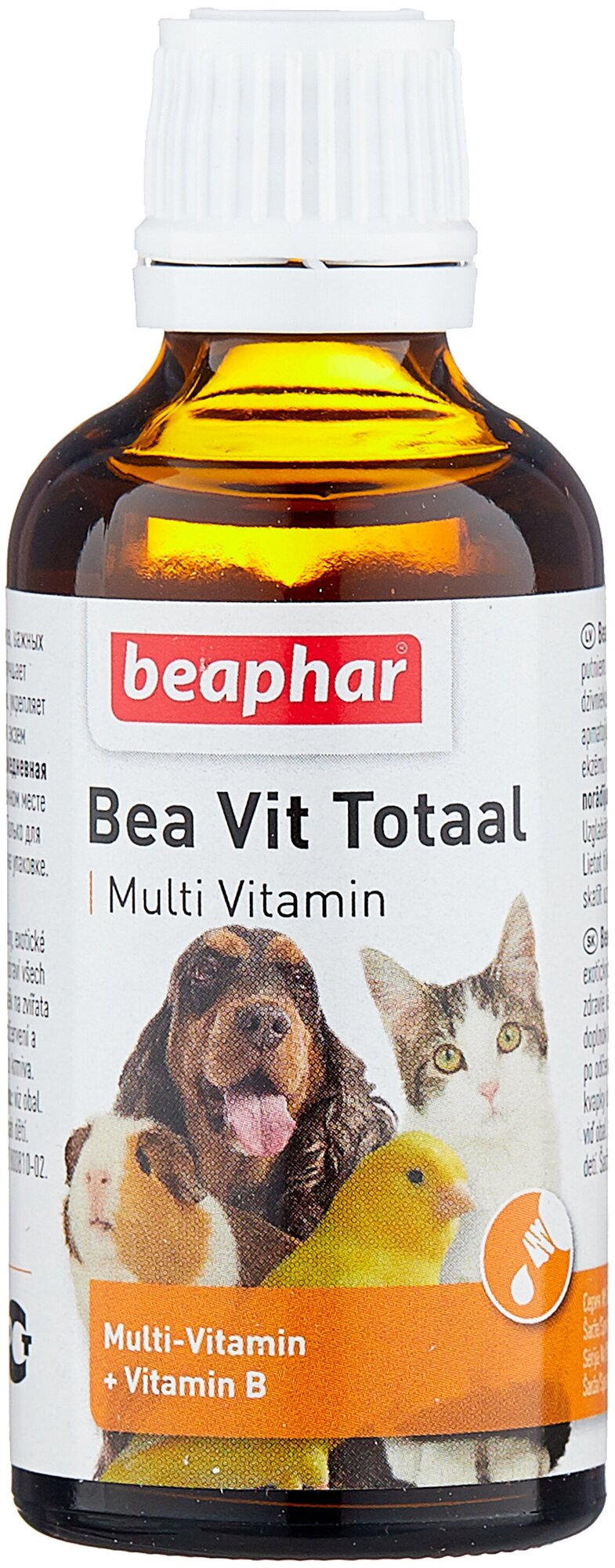 Beaphar Витамины во время линьки для кошек, собак, птиц и грызунов Vit Total, 50 мл