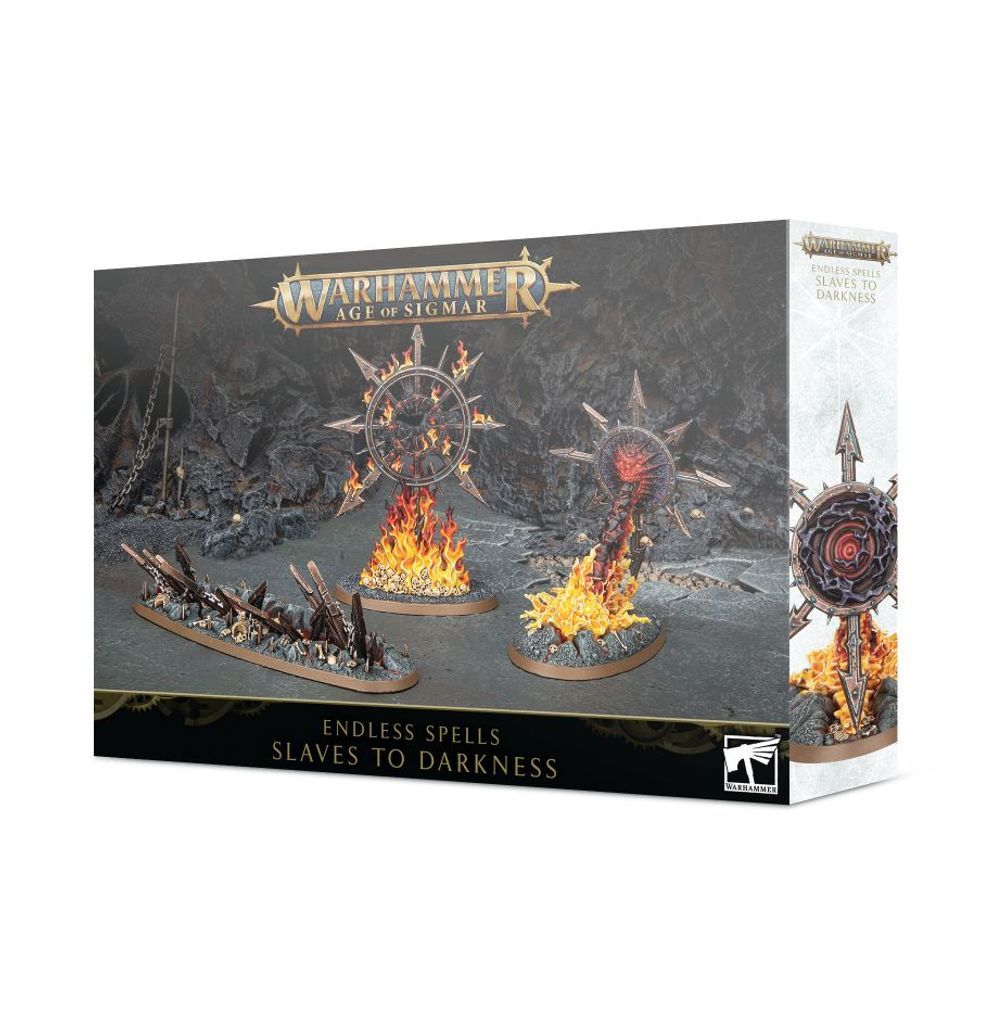 Warhammer Age of Sigmar Endless Spells: Slaves to Darkness (Бесконечные Заклинания), набор магических эффектов, пластик