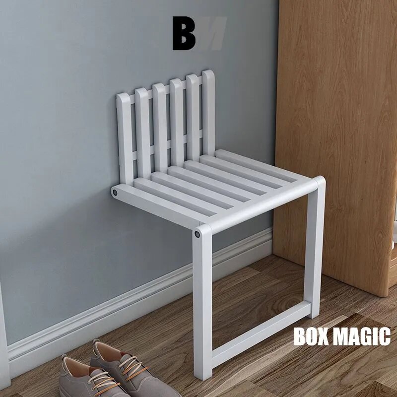 BOX MAGIC Складной стул, 1 шт, Белый, Массив дерева, 38x43x30 см