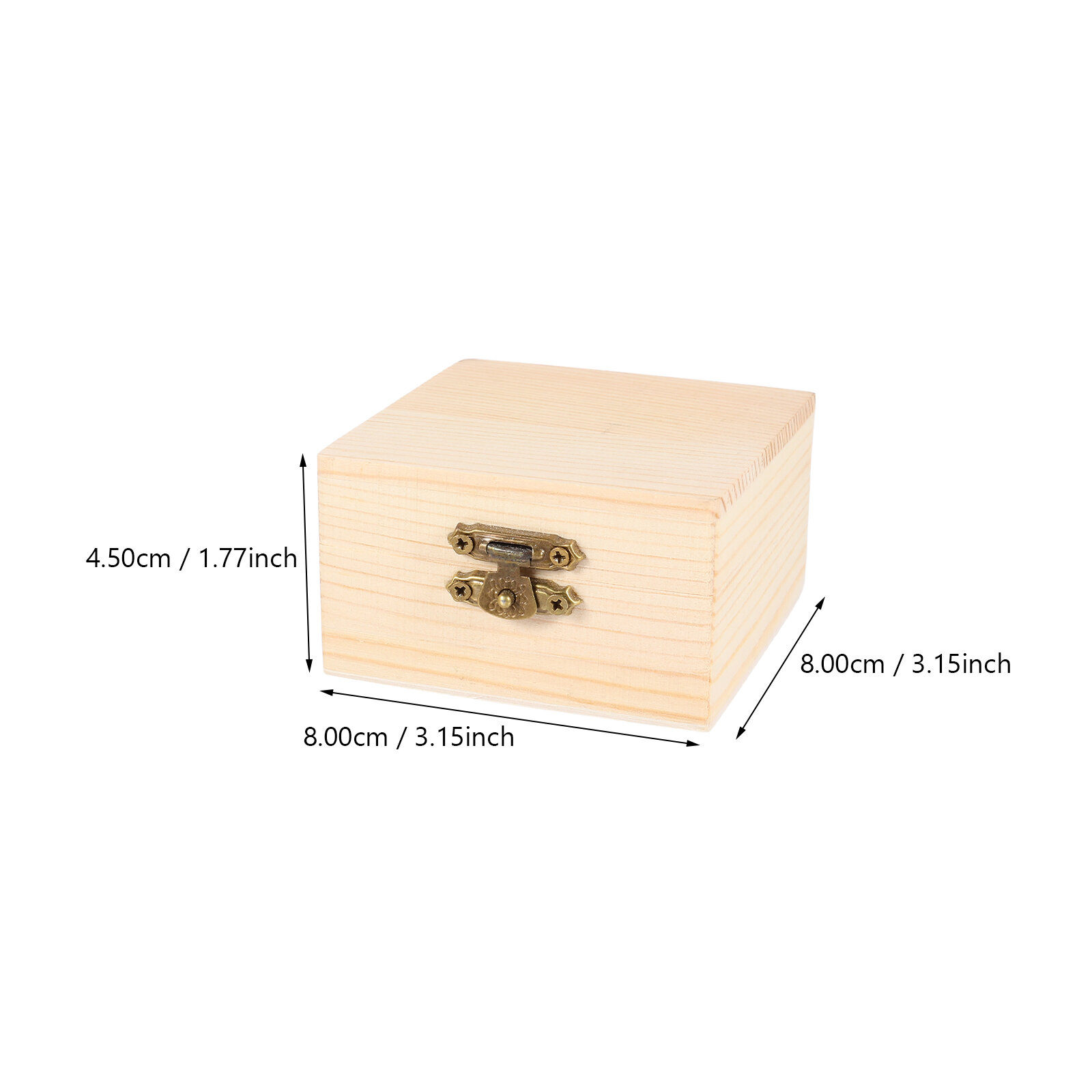 Деревянные Коробки Для Подарков Из Натурального Древесины 4 Шт 8X8X4.5Cm