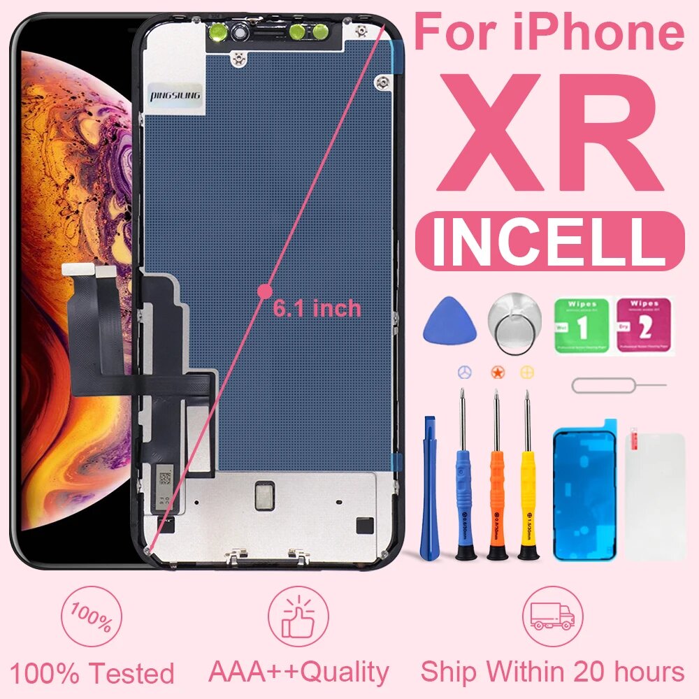PINGSILING AAA+++ для iPhone XR, сенсорный экран INCELL 3D Touch, для ремонта ЖК-экрана iPhone XR